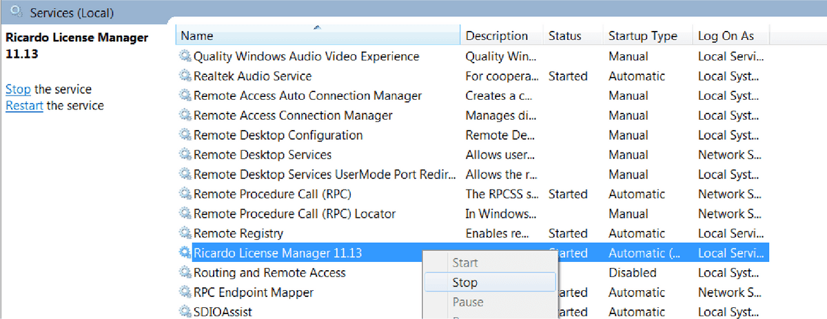 Updating to License Manager 11.15 | Software releases | Realis Simulation